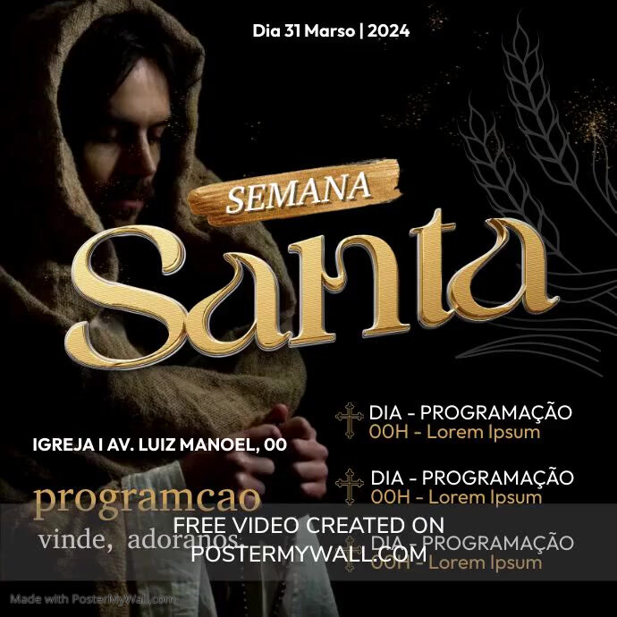 Semana Santa Ads Template | PosterMyWall