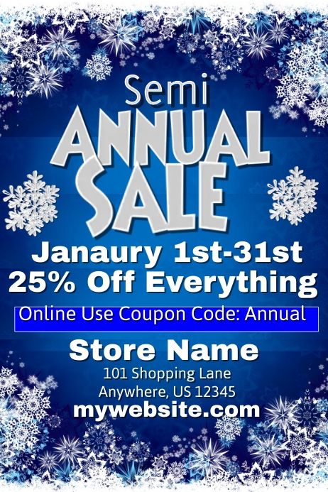 Semi annual sale Template | PosterMyWall