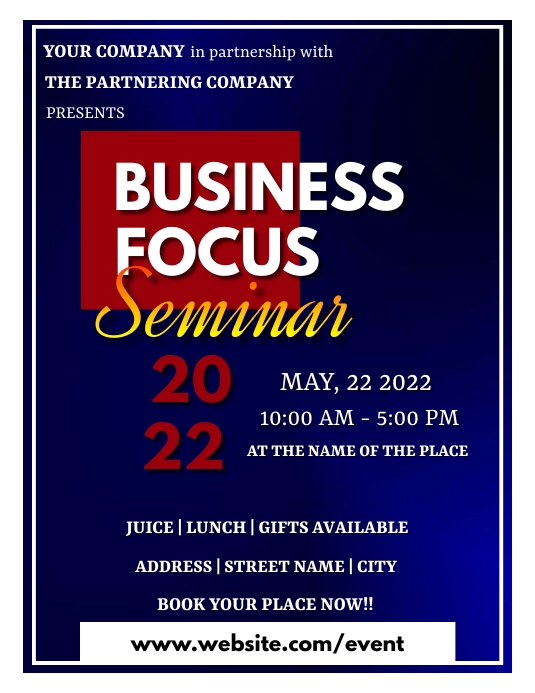 Seminar poster | PosterMyWall