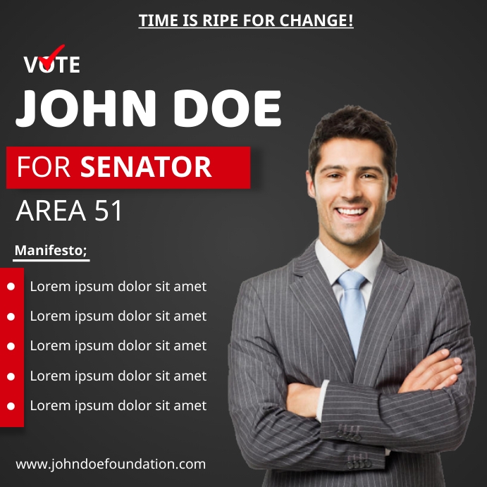 Senator Template | PosterMyWall