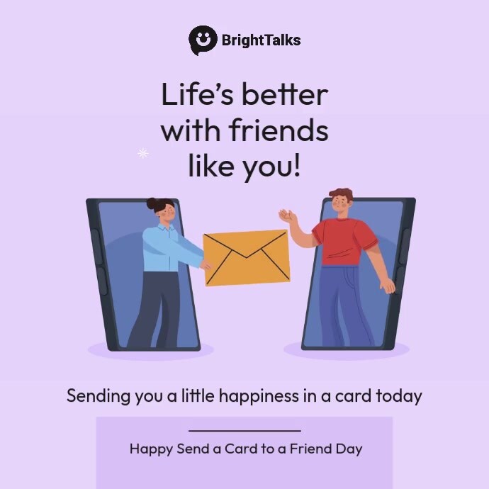 Send a Card to a Friend Day Instagram Post Template | PosterMyWall