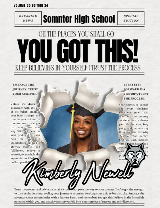 Senior | Grad | Graduation | Magazine (1) Template | PosterMyWall
