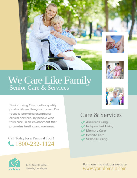 Senior Care & Services Skilled Nursing Template | PosterMyWall