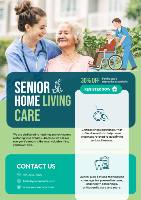 Copy of senior care assisted living flyer | PosterMyWall