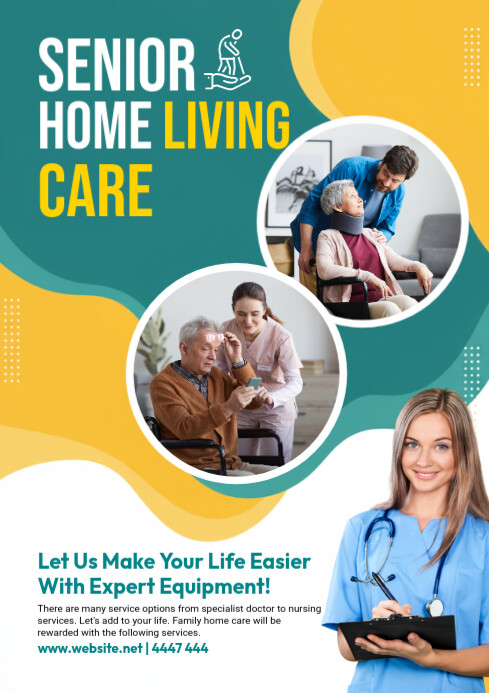 senior care assisted living flyer design Template | PosterMyWall
