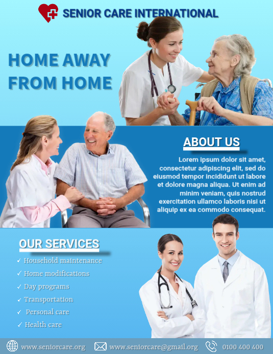 Senior care flyer Template | PosterMyWall