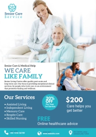 senior care assisted living flyer design Template | PosterMyWall