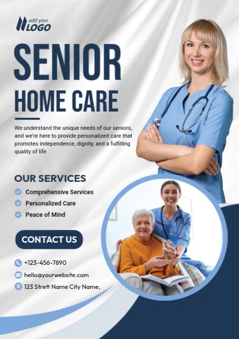 Senior Care Service Template | PosterMyWall
