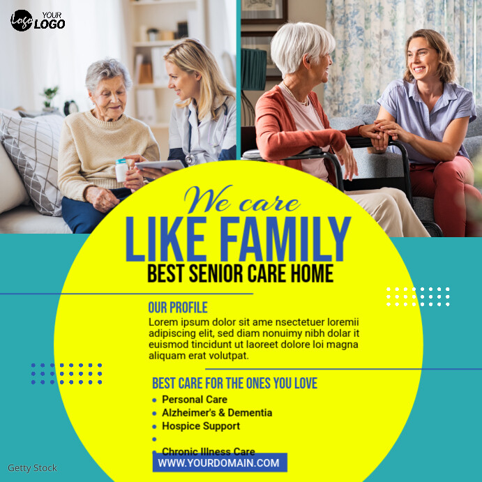 Senior Care Service Template | PosterMyWall