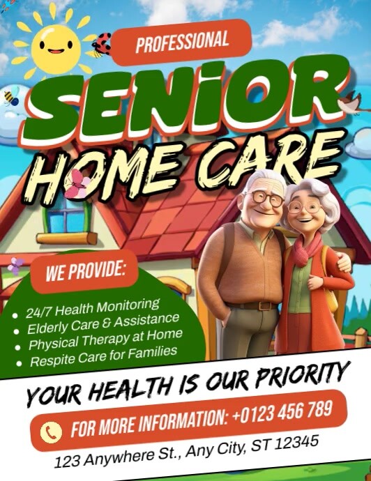 Plantilla de Senior Home Care Ads | PosterMyWall