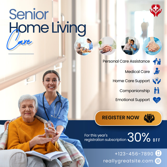 Copy of SENIOR HOME LIVING CARE | PosterMyWall