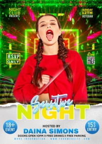 Sensitive Night Party Flyer Template | PosterMyWall