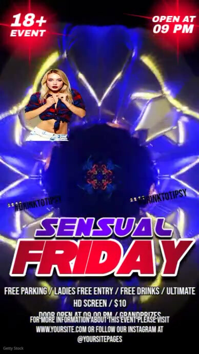 Plantilla de Sensual Friday Party Video | PosterMyWall