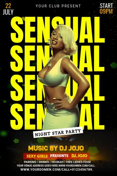 SENSUAL PARTY NIGHT Template | PosterMyWall