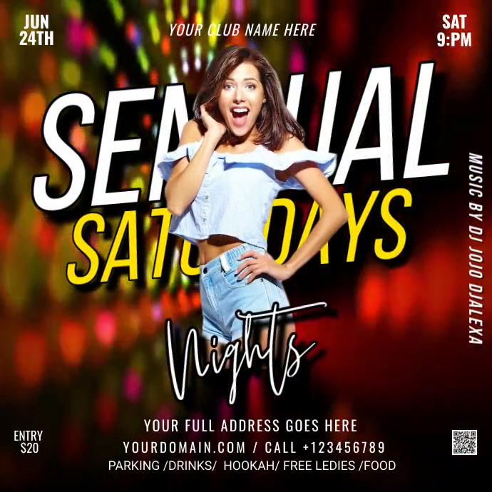 SENSUAL SATURDAY Template | PosterMyWall