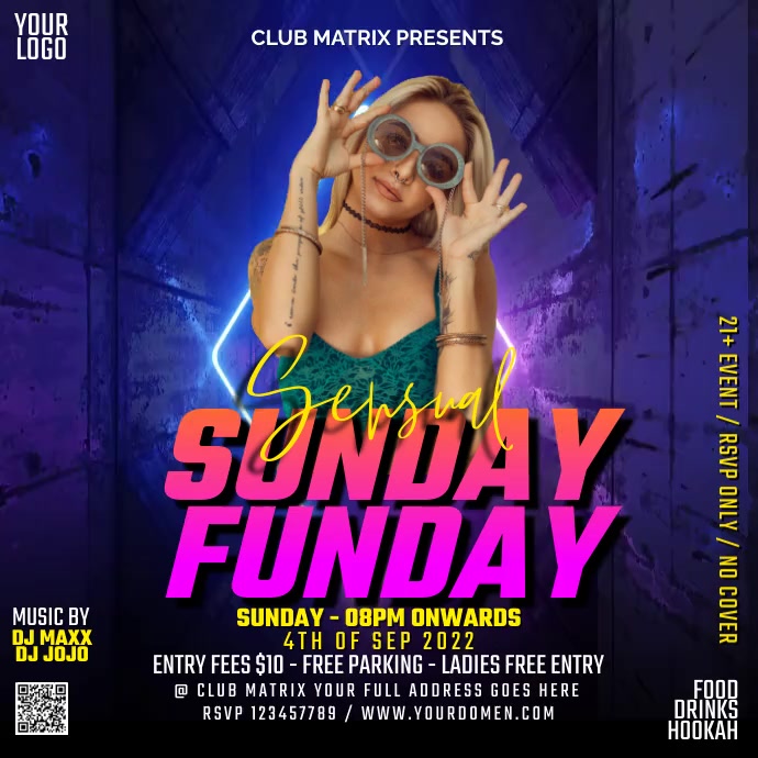 Sensual Sunday Template | PosterMyWall