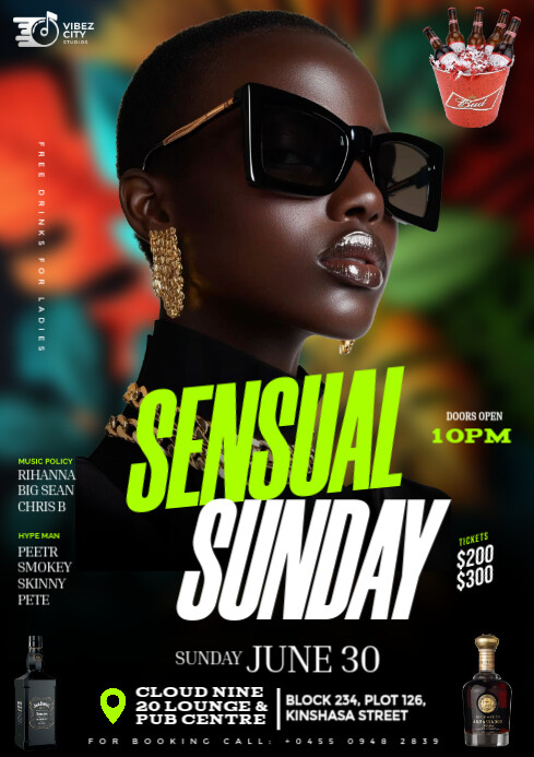 Sensual Sunday Naughty Night Club Party Event Flyer A4 | PosterMyWall