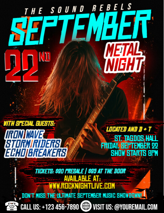 SEPTEMBER’S ULTIMATE METAL SHOWDOWN Template | PosterMyWall