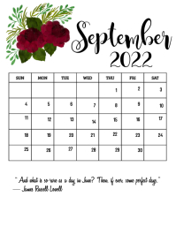 floral frame calendar 2022 Template | PosterMyWall