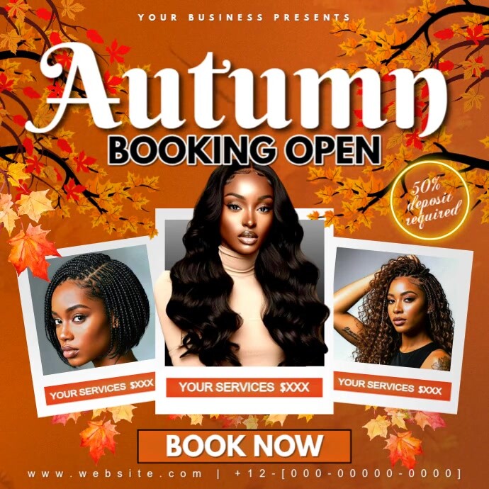 Plantilla de September/autumn/fall appointment booking flyer | PosterMyWall