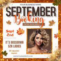 September Booking Flyer Template | PosterMyWall