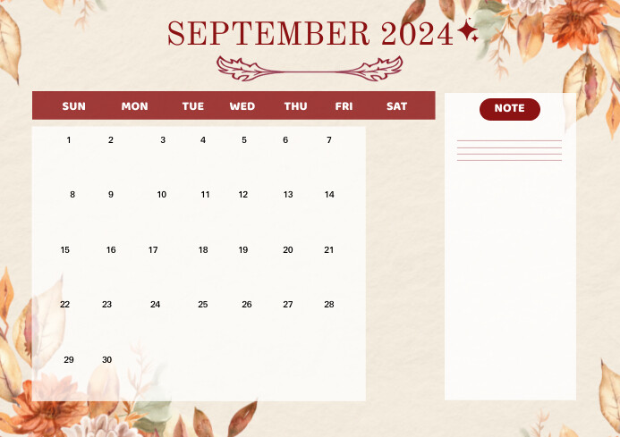 september calendar 2024 Template | PosterMyWall