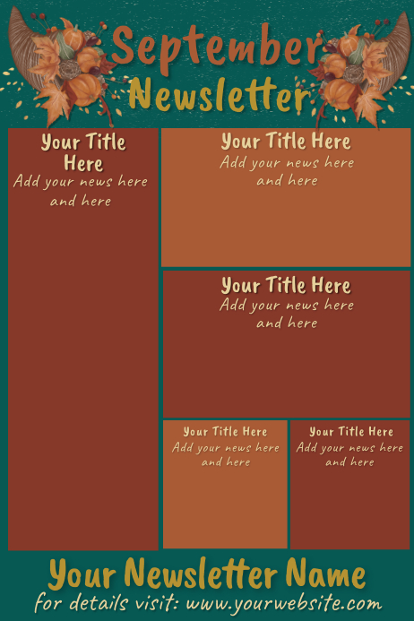 September Cornucopia Newsletter Template | PosterMyWall