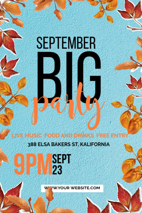 Plantilla de september | PosterMyWall