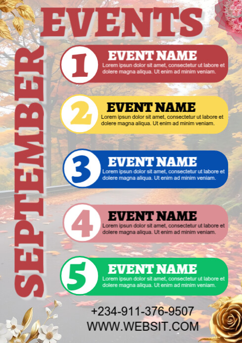 Copy of September Event Flyer A4 | PosterMyWall