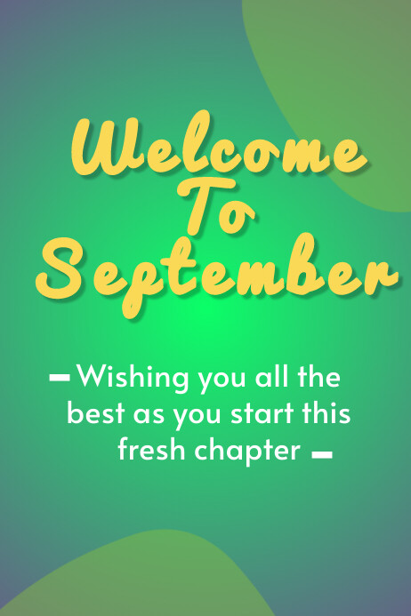 September New Month Wishes Poster Template | PosterMyWall