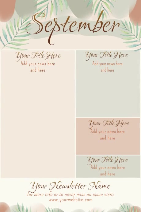 September Newsletter Template | PosterMyWall
