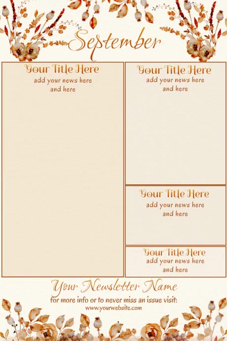 September Newsletter by Paula Template | PosterMyWall