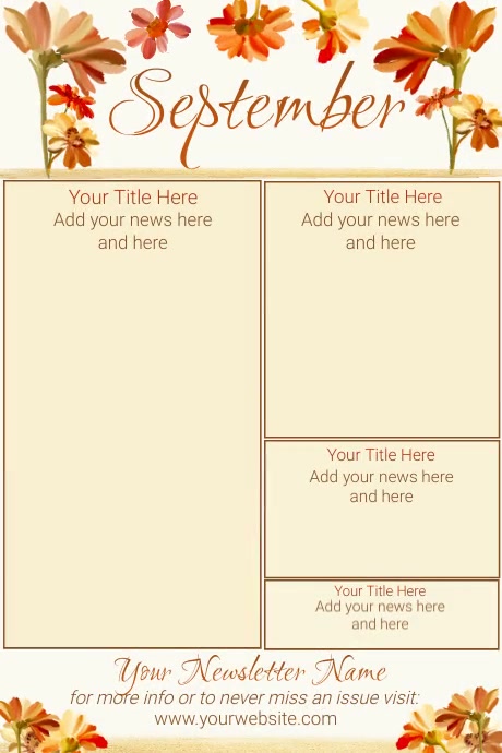 September Newsletter Template | PosterMyWall