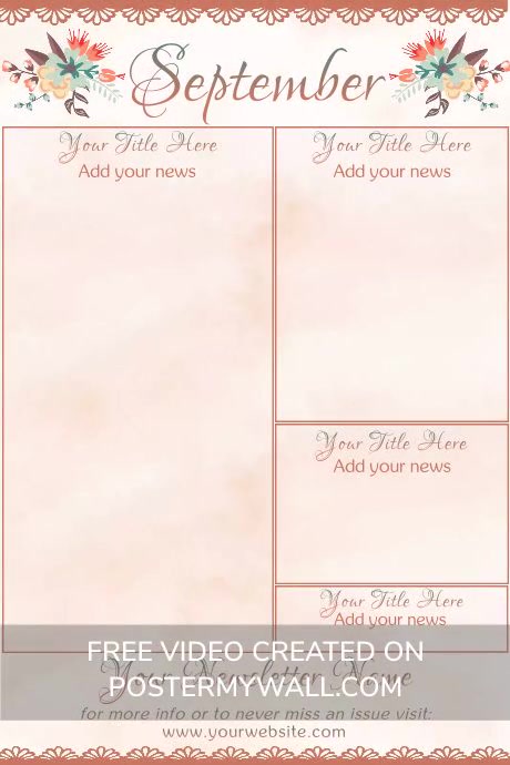 September Newsletter Fall Theme Newsletter Template | PosterMyWall