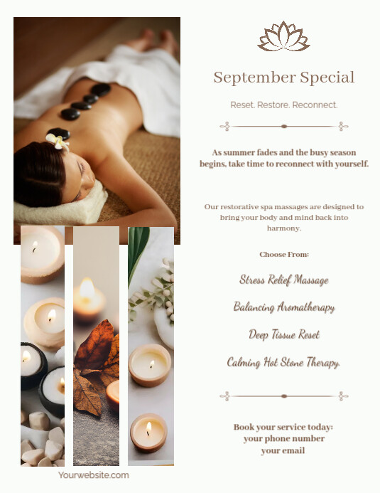 Copy of September Spa Flyer Fall | PosterMyWall
