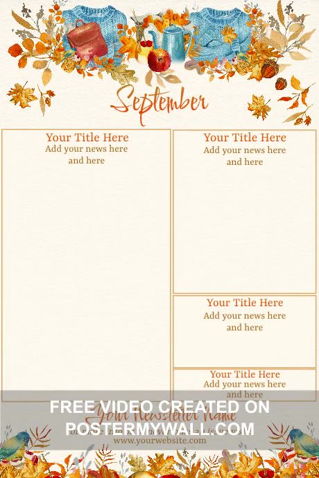 September Upcoming Events Calendar Template | PosterMyWall