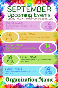 September Upcoming Events Template | PosterMyWall