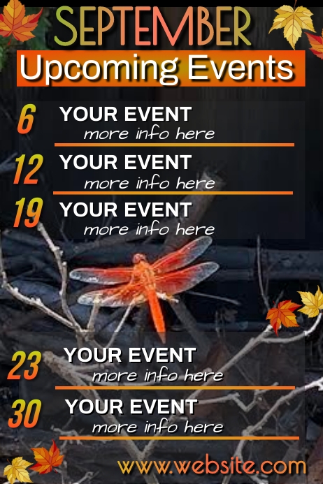 September Upcoming Events Poster (2) Template | PosterMyWall