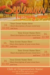 Upcoming events template | PosterMyWall