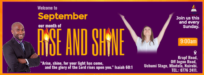 September: rise and shine Template | PosterMyWall