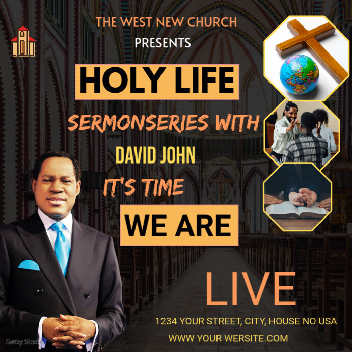 sermon series flyer template (1) | PosterMyWall