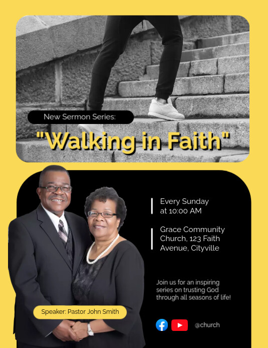 Sermon Series Promotion Church Flyer Template | PosterMyWall