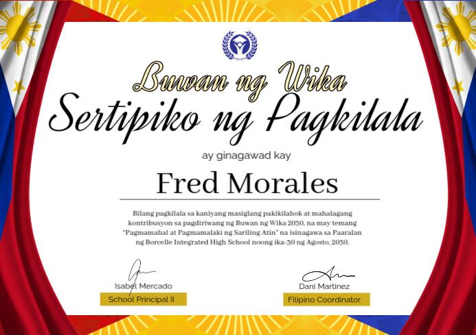 Sertipiko ng Karangalan Design Template | PosterMyWall