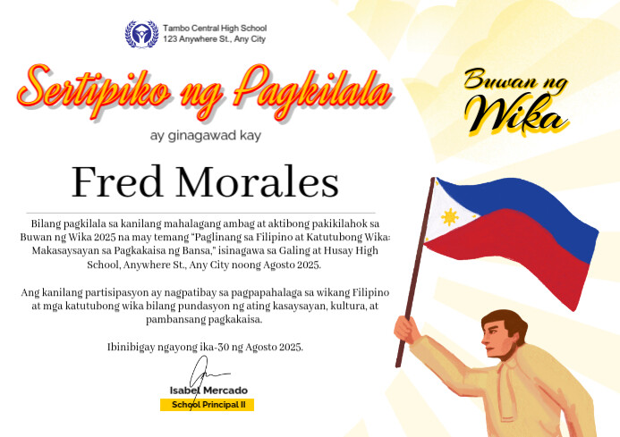 Copy of Sertipiko ng Pagpapahalaga Design | PosterMyWall