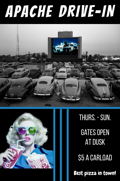 DRIVE IN Template | PosterMyWall