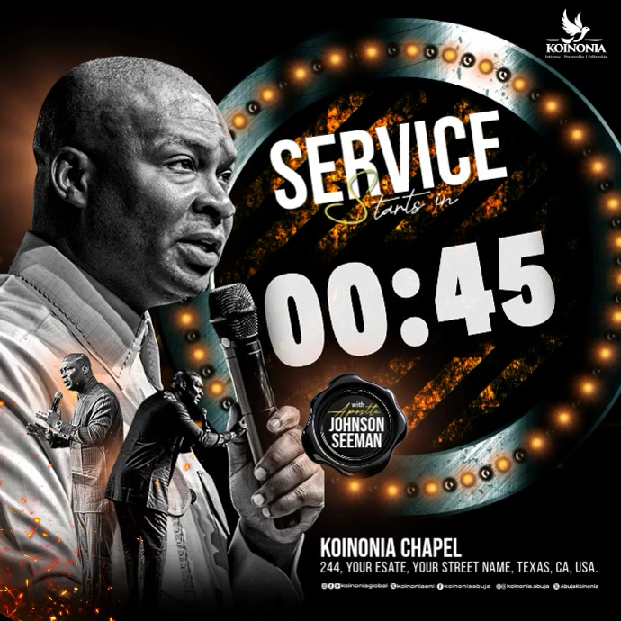 Service Starts Countdown Template | PosterMyWall