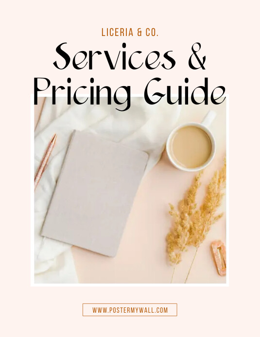 Services and Pricing Guide Cover Template | PosterMyWall