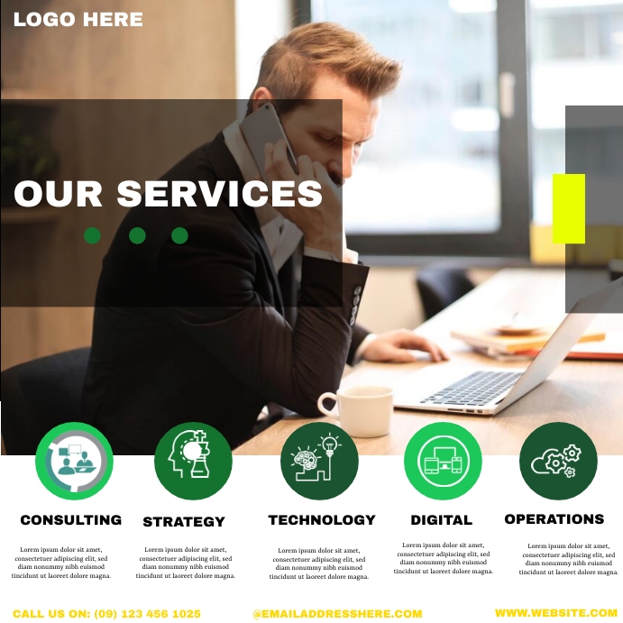 SERVICES INSTA TEMPLATE.E | PosterMyWall