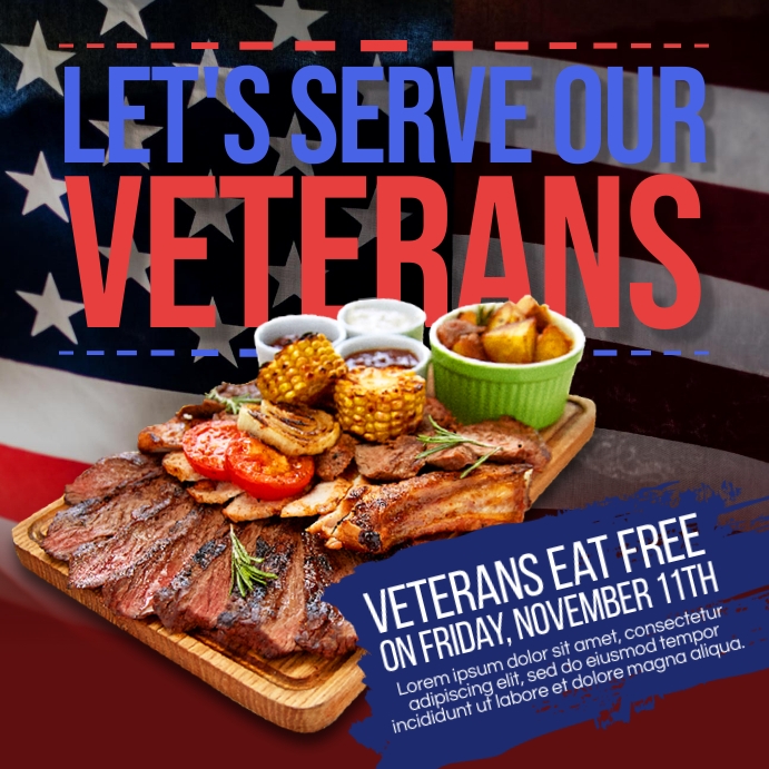 Serving Veterans Day Template | PosterMyWall