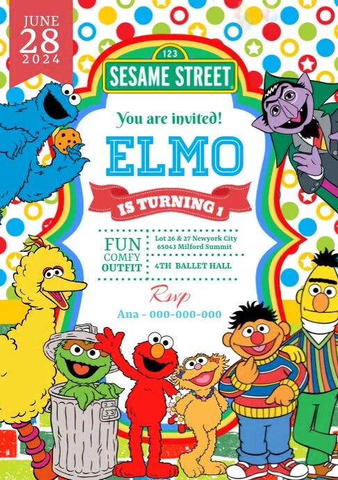 Blank Printable Elmo Template